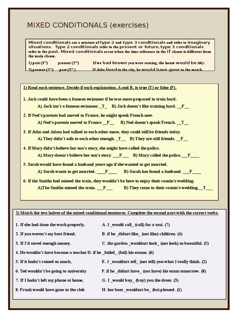 Mixed Conditional | PDF