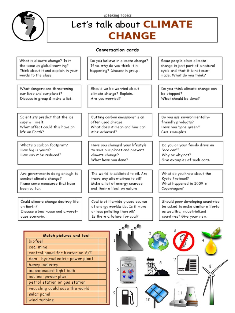 Lets Talk About Climate Change Fun Activities Games - 710 | PDF ...
