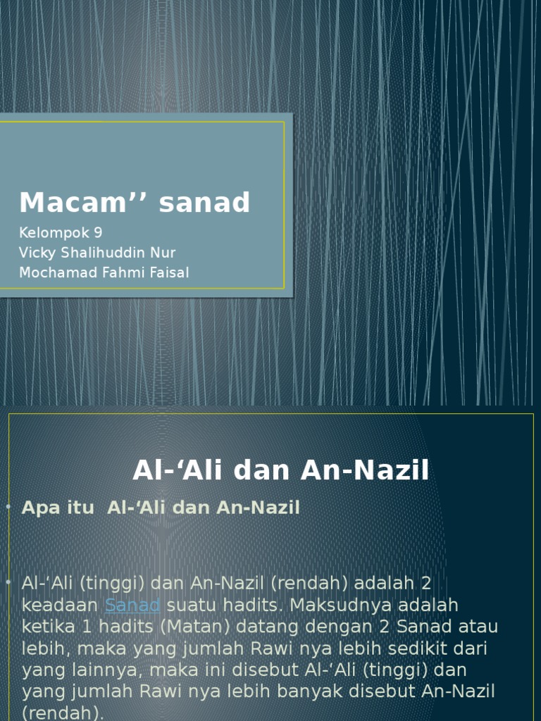 Macam'' Sanad Sanad | PDF | Seni & Disiplin Bahasa | Kajian Bahasa Asing