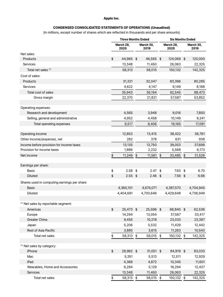 Apple Financial Overview | PDF | Equity (Finance) | Dividend