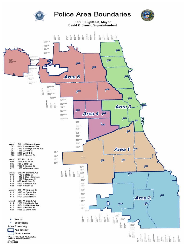 CPD Area Map | PDF | Chicago | Violence