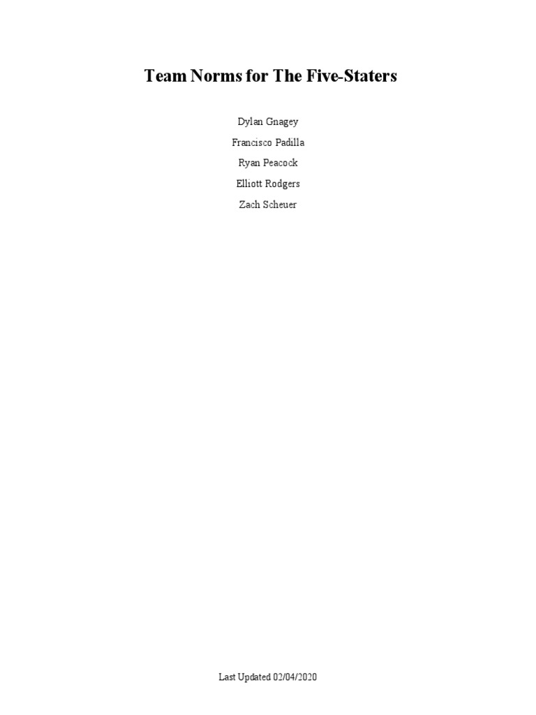 Team Norms | PDF | Behavioural Sciences | Communication