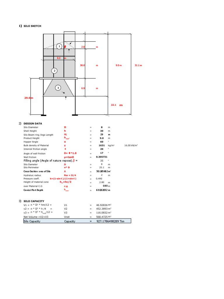 STEEL SILOS DESIGN | PDF | Stress (Mechanics) | Bending