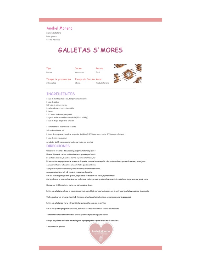 Receta Smores | PDF