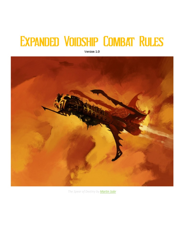 Expanded Voidship Combat PF v1.0 | PDF | Cruiser | Ships