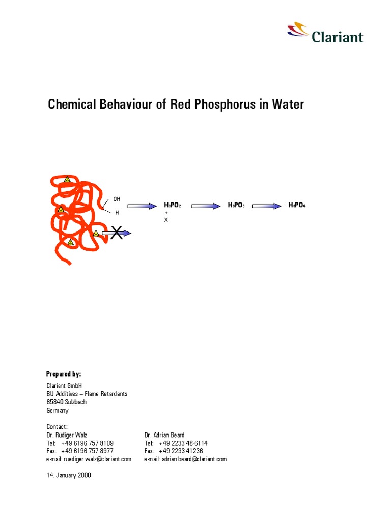 Chemical Behaviour of Red Phosphorus in Water PDF | PDF | Phosphorus ...