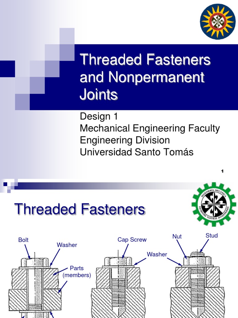 Threaded Fasteners and Nonpermanent Joints | PDF | Screw | Machines