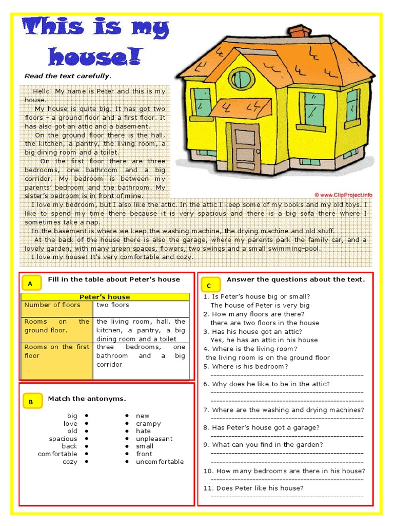 Read The Text Carefully.: Answer The Questions About The Text. Fill in ...