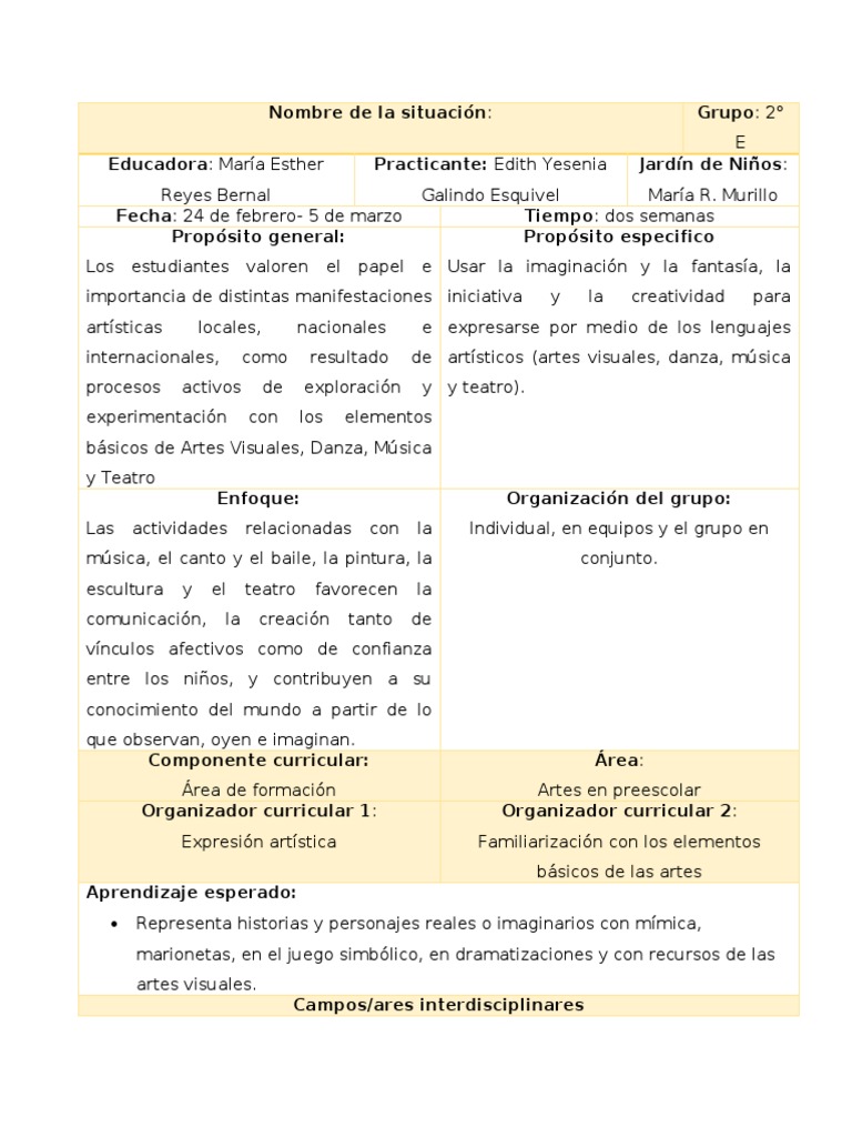 Planeación Teatro | PDF | Teatro | Educación de la primera infancia