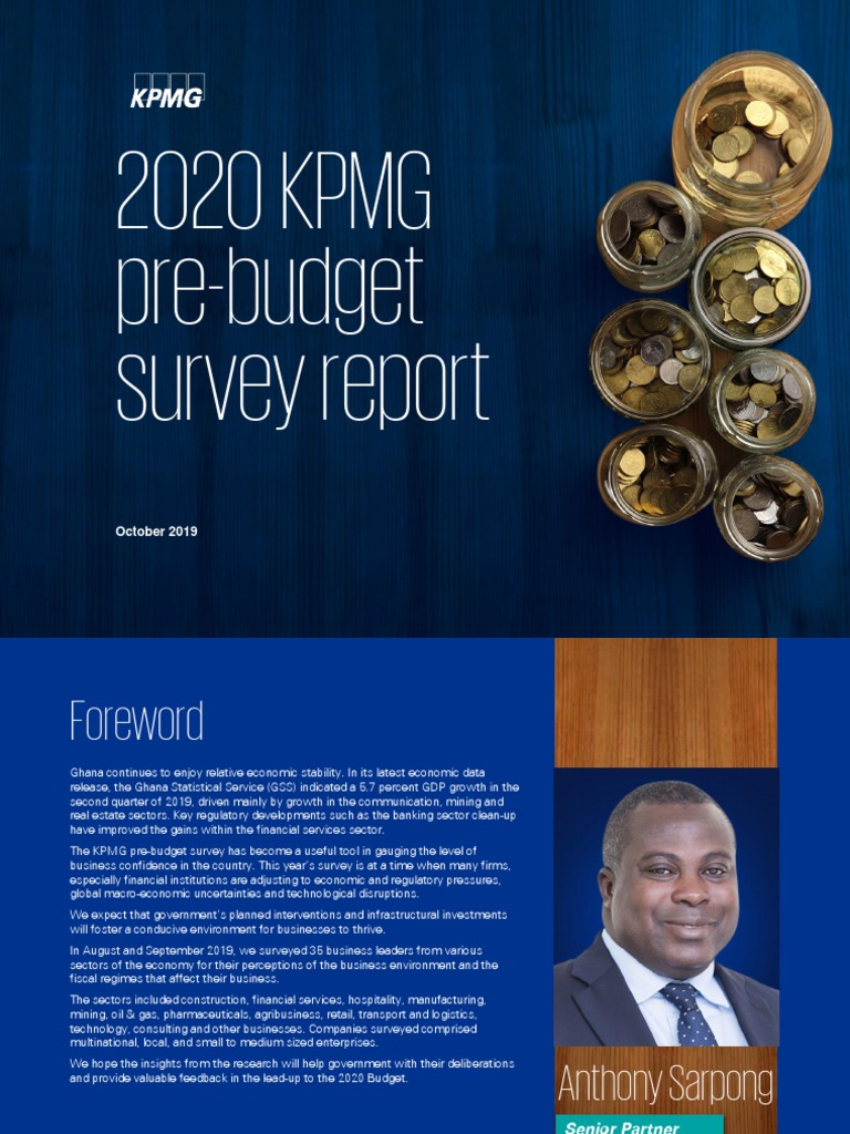 2020 KPMG Pre-Budget Survey Report | PDF | Value Added Tax | Macroeconomics