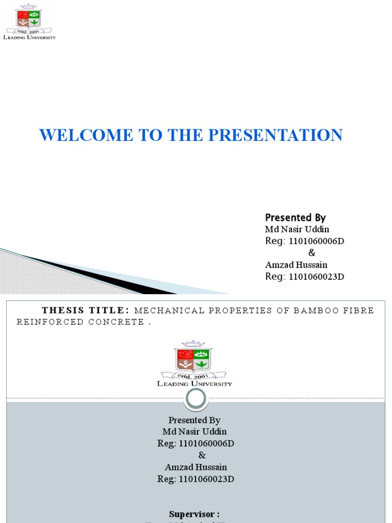 Welcome To The Presentation: Presented by MD Nasir Uddin Reg: 1101060006D & Amzad Hussain Reg ...