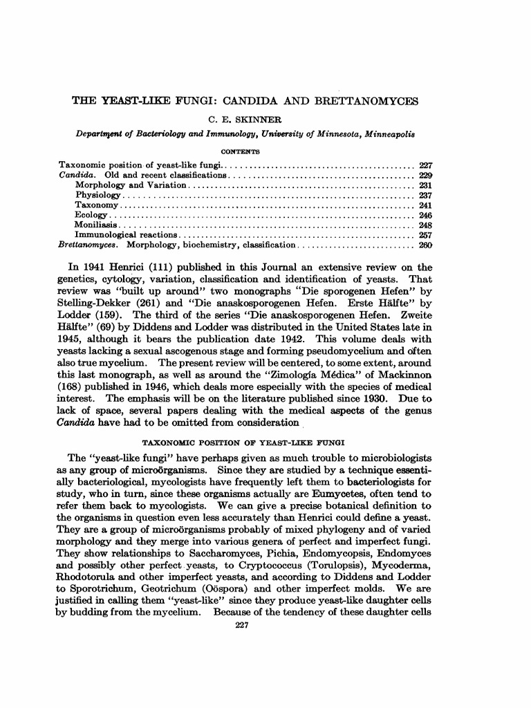 Immunology,: C. E. Skinner of Bacteriology and University of Minnesota ...