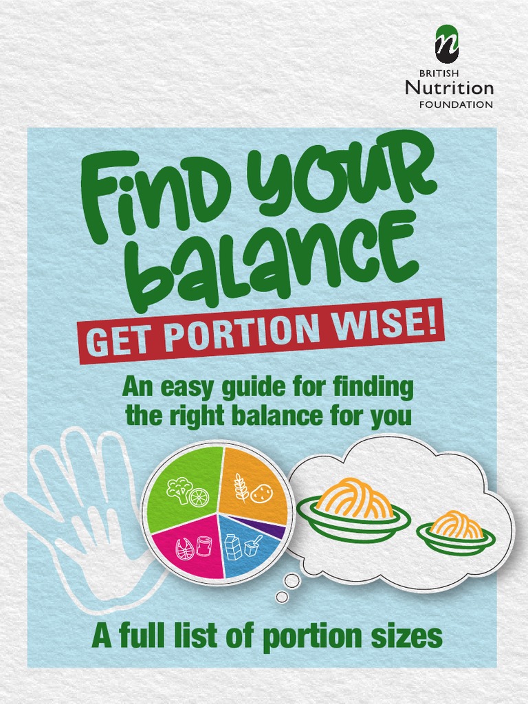 Find Your Balance - Full Portion Size List | PDF | Healthy Diet | Meal