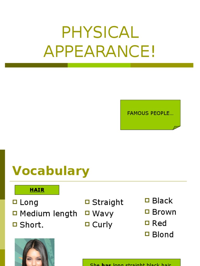 Appearance Flashcards Fun Activities Games - 12515 | PDF