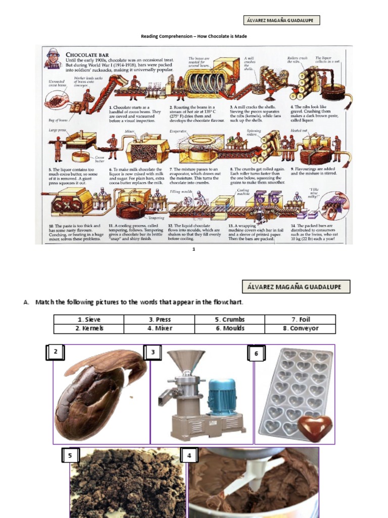 Reading Comprehension - How Chocolate Is Made: Álvarez Magaña Guadalupe ...