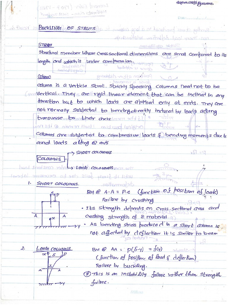 Buckling of Struts | PDF
