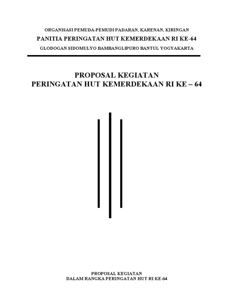 Proposal HUT Kemerdekaan RI ke-64 | PDF