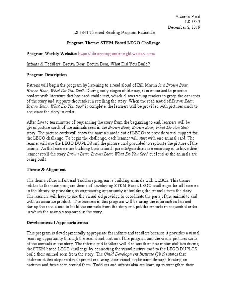 Themed Reading Program Rationale | Download Free PDF | Literacy | Learning