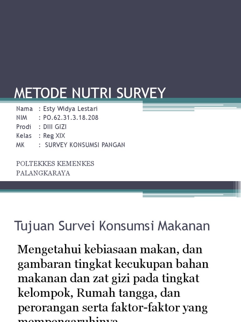 Metode Nutri Survey | PDF