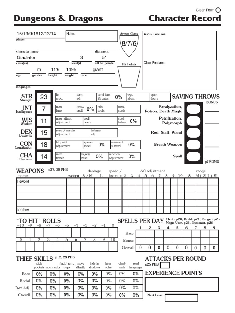Idoc Pub Add Fillable Character Sheet Pdf Dungeons Dragons