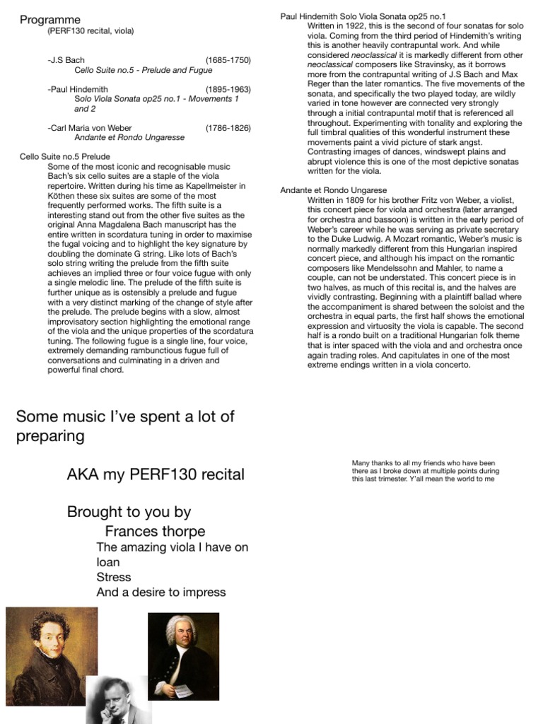 Programme: Neoclassical Composers Like Stravinsky, As It Borrows | PDF ...