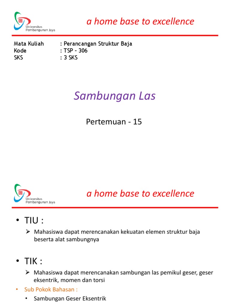 Slide TSP306 Perancangan Struktur Baja TSP 306 P15 PDF | PDF | Sains & Matematika