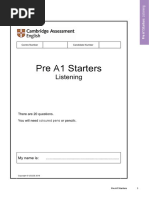 Starters Sample Test 1 | PDF