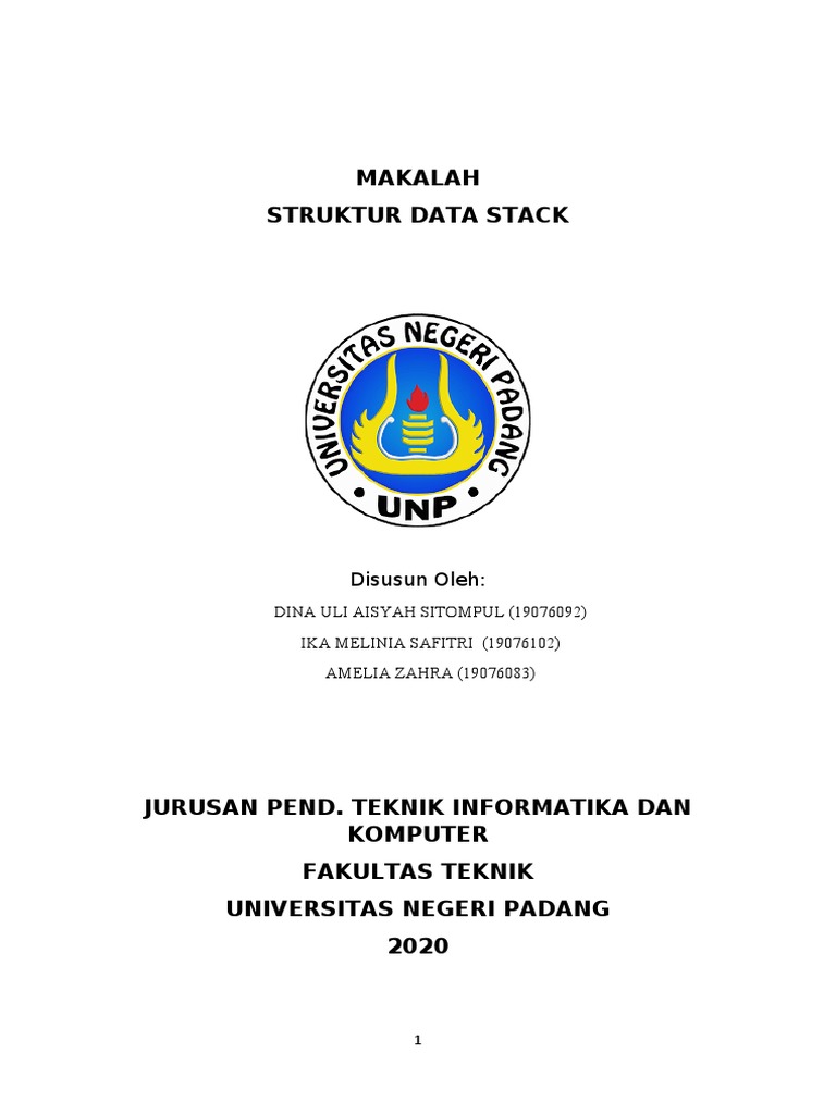 Makalah Struktur Data Stack | PDF