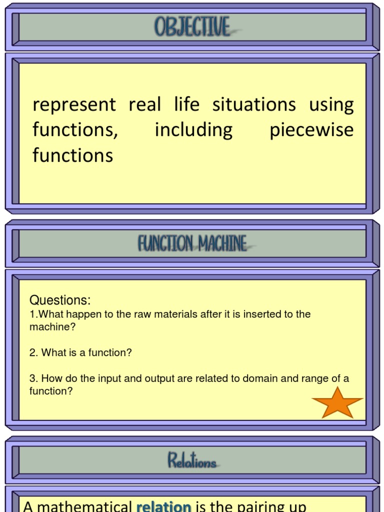 Represent Real Life Situations Using Functions, Including Piecewise ...