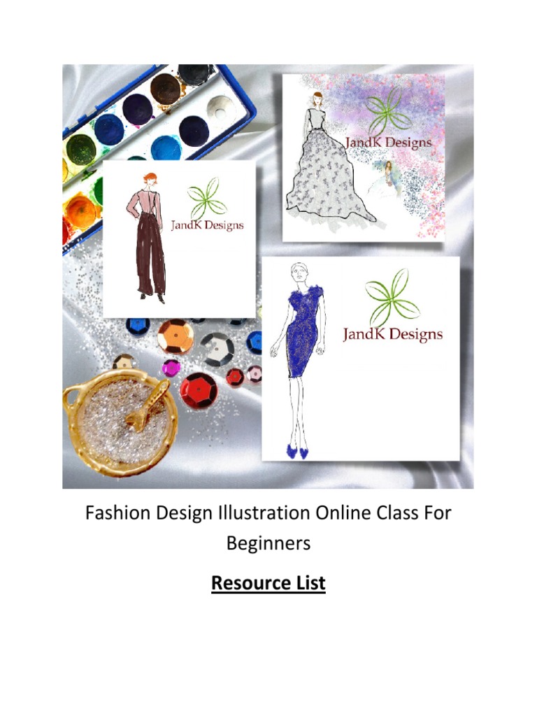 001 Fashion Design Illustration For Beginners - Class Resource List PDF ...