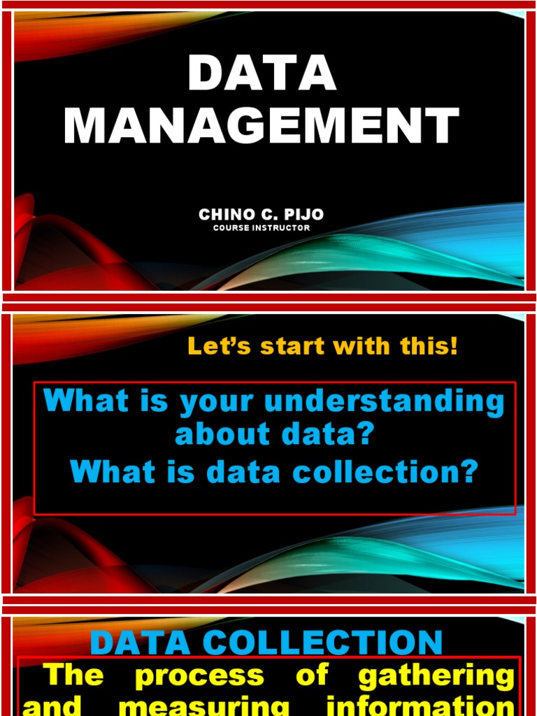 Data Management (Statistics) | PDF | Level Of Measurement | Statistics