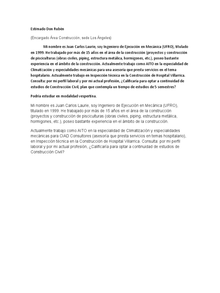 Estimado Don Rubén | PDF