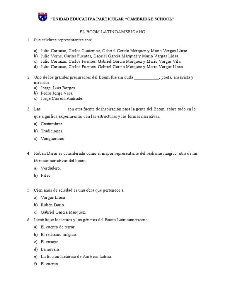 El Boom Latinoamericano: Autores y Temas | PDF | Ficción general