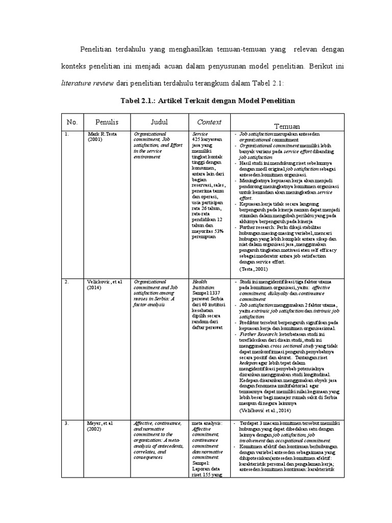 Contoh Literature Review | PDF