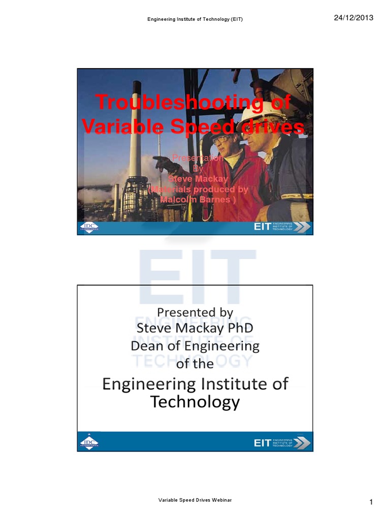 Troubleshooting of Variable Speed Drives: Engineering Institute of ...
