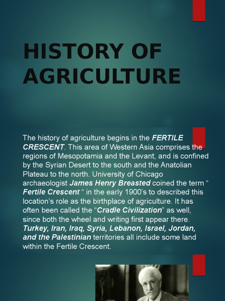 History of Agriculture | PDF | Fertile Crescent | Neolithic