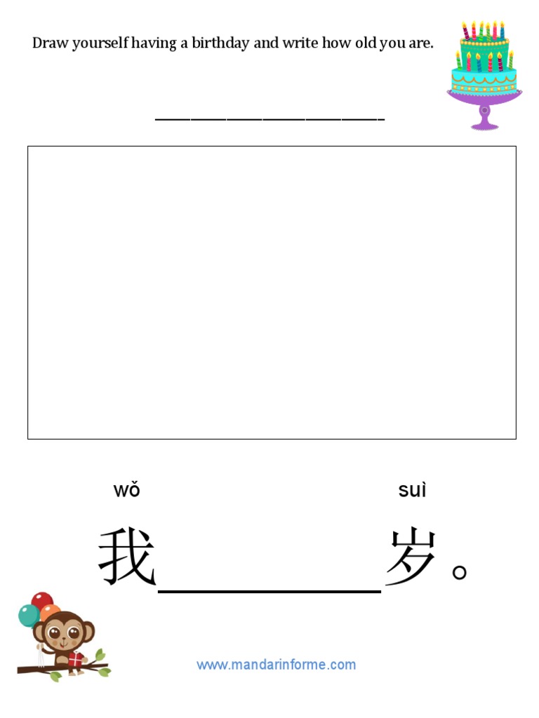 Birthday Drawing and Age Activity | PDF