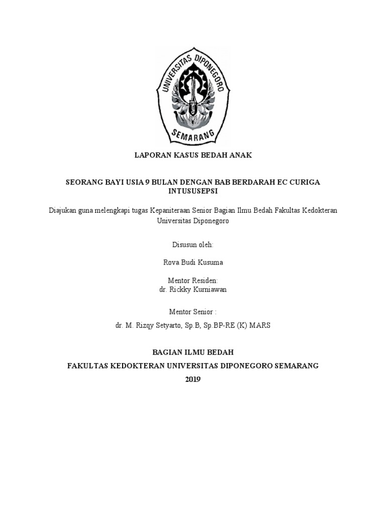 Kasus Intususepsi pada Bayi 9 Bulan | PDF | Sains & Matematika
