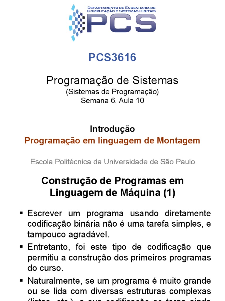 Programacao Baixo Nivel PDF | PDF | Linguagem Assembly | Classe ...