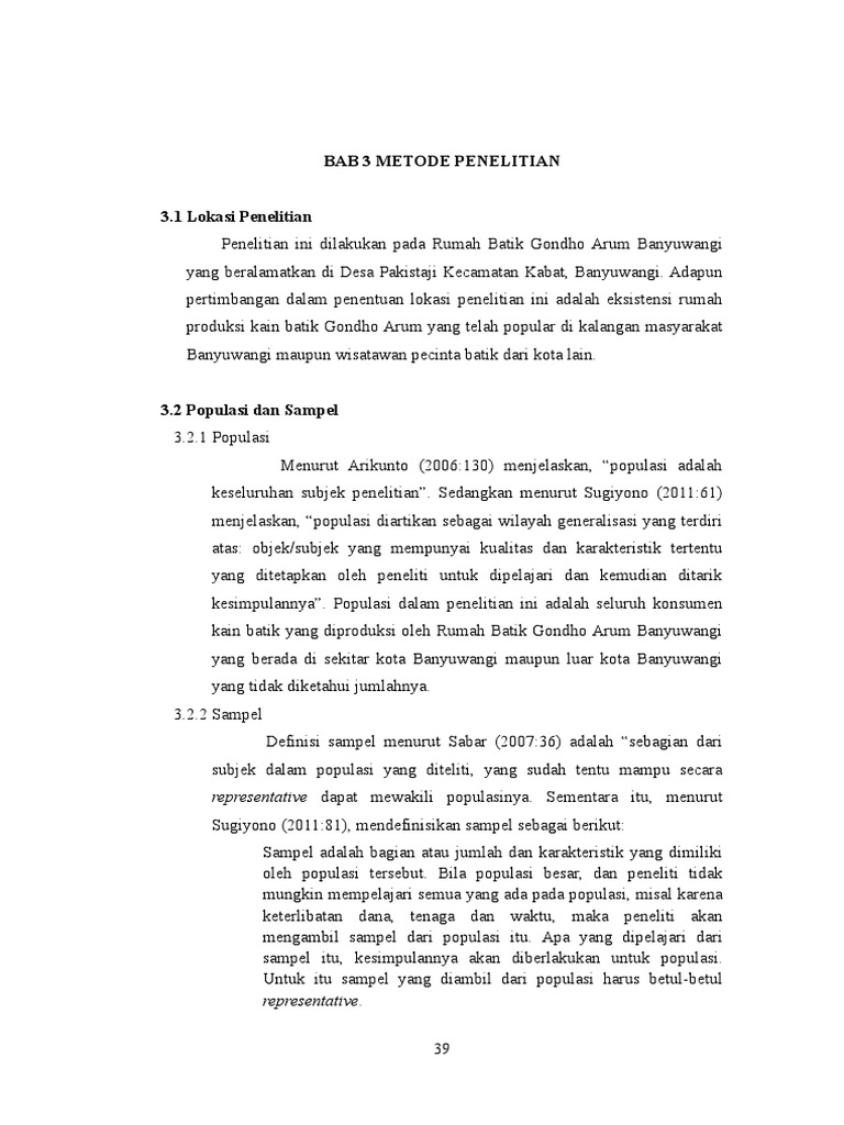 Bab 3 Metode Penelitian | PDF | Karier & Perkembangan | Sains & Matematika