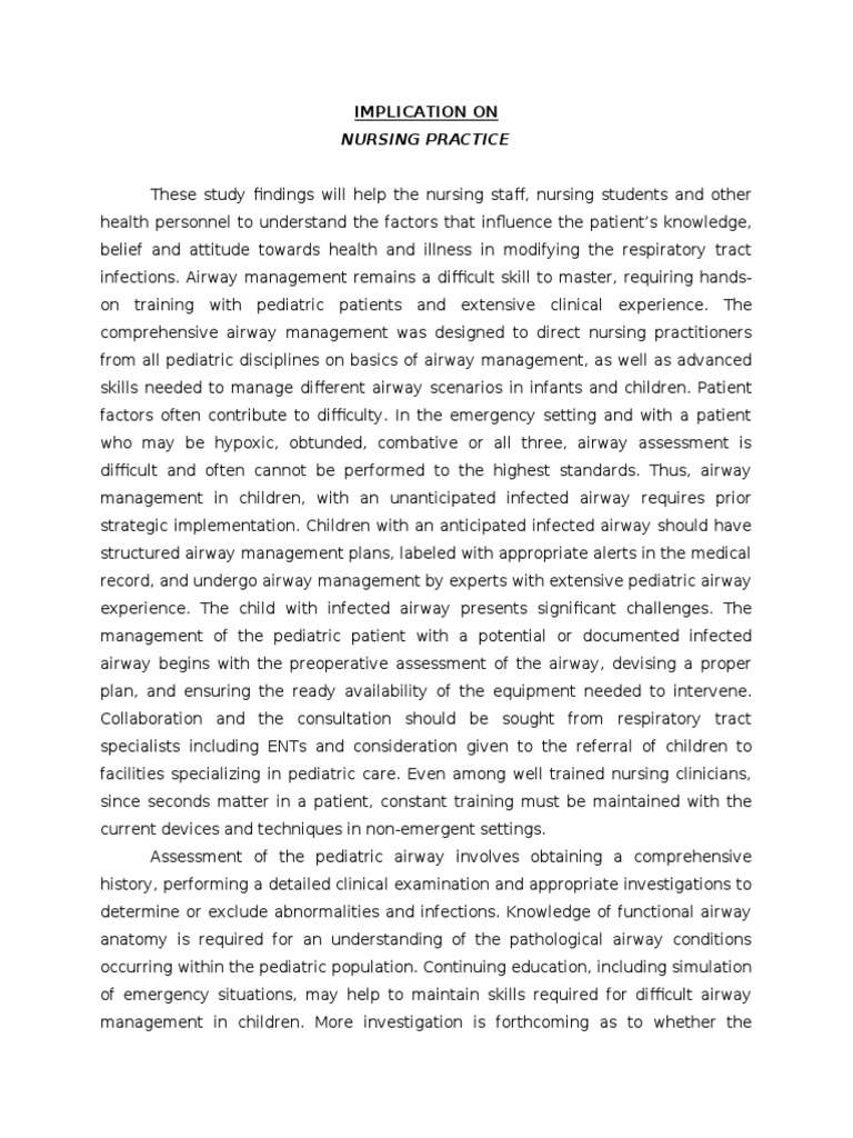 Rationale of The Study Nursing | PDF | Nursing | Respiratory Tract