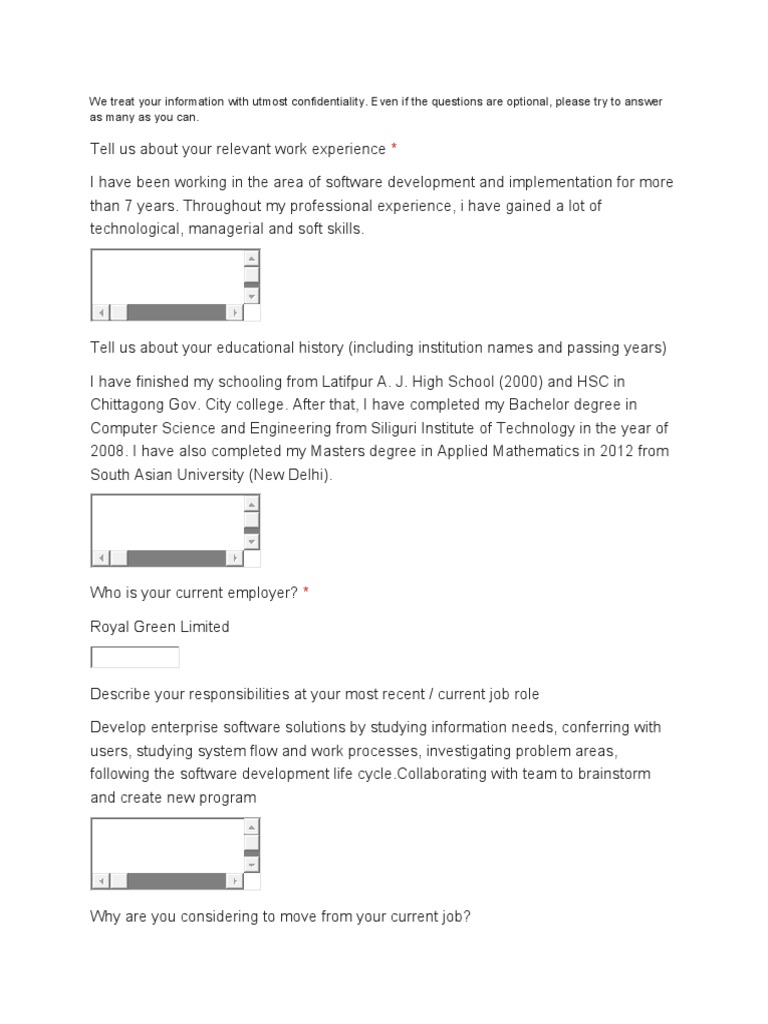 We Treat Your Information With Utmost Confidentiality. Even If The ...