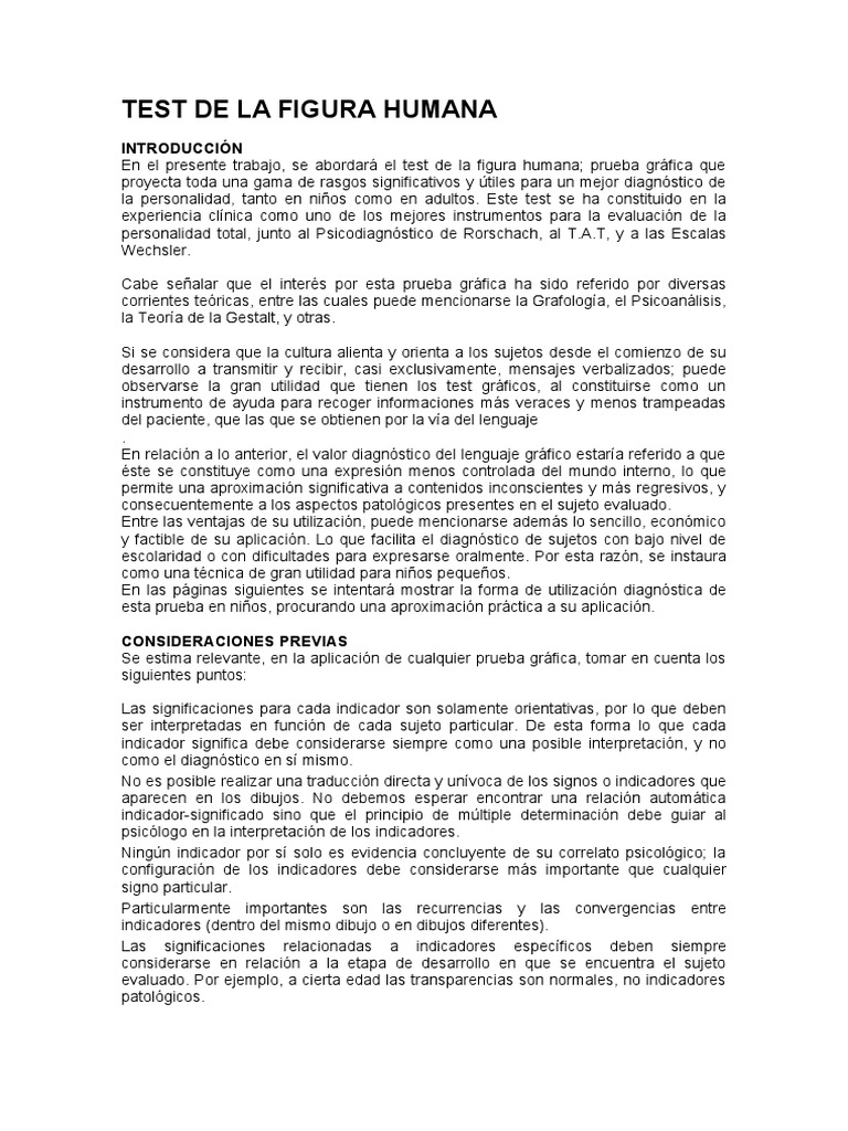 Interpretación Del DFH en Niños y Adultos | Unduh gratis PDF ...