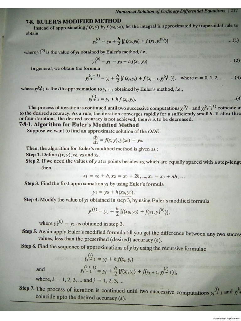 Modified Euler | PDF