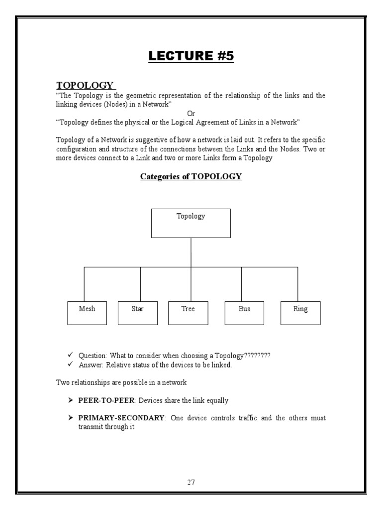 Handout 5 | PDF | Network Topology | Computer Network