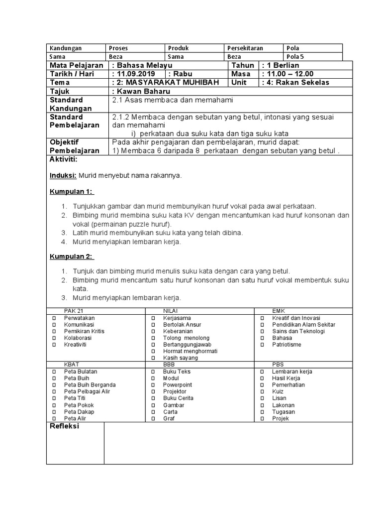 RPH Pedagogi Terbeza | PDF