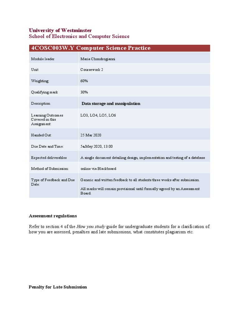 4COSC003W.Y Computer Science Practice | PDF | Data Management | Information Retrieval