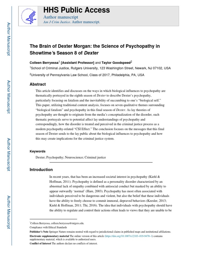 The Brain of Dexter Morgan The Science o PDF | PDF