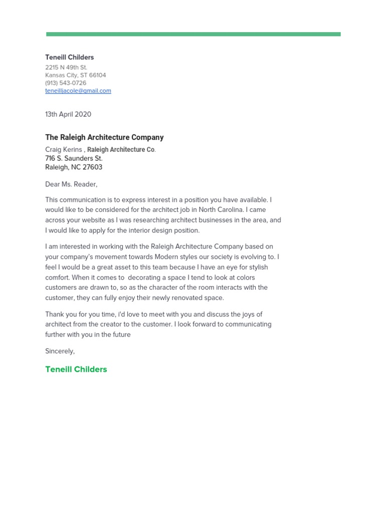 Cover Letter Pps | PDF