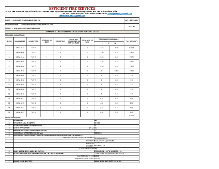 Annexure D - For Cable Cellar MVWS System | PDF | Soft Matter | Gas ...